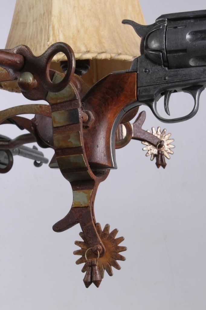 Western, Spur, Horse Bit, & Revolver Chandelier