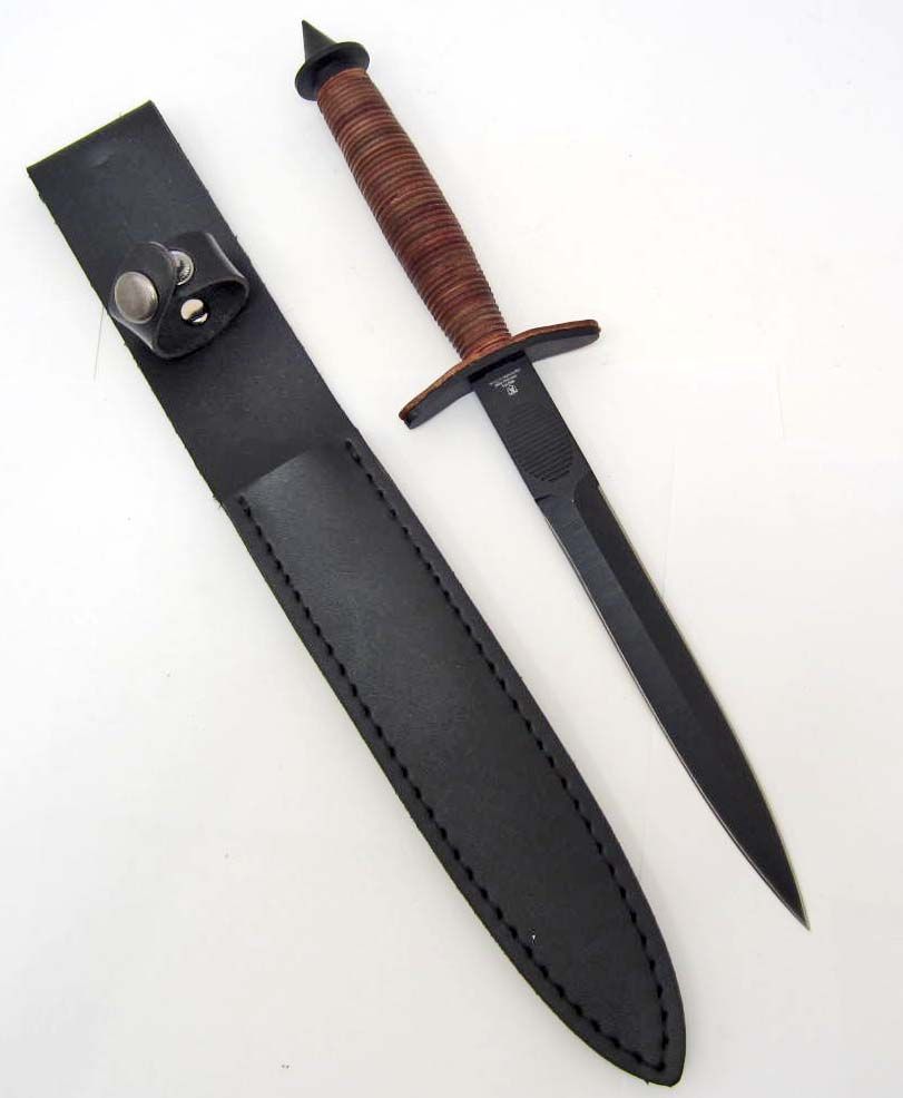 V42 MILITARY STILETTO DAGGER W/ SHEATH