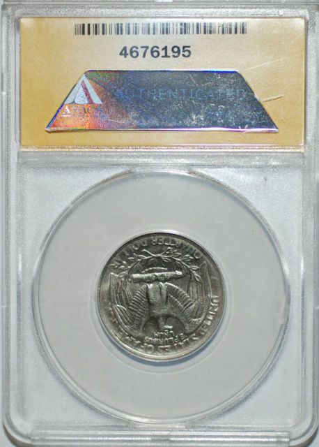 1980 P ANACS AU 58 MISSING CLAD LAYER ERROR WASHINGTON QUARTER