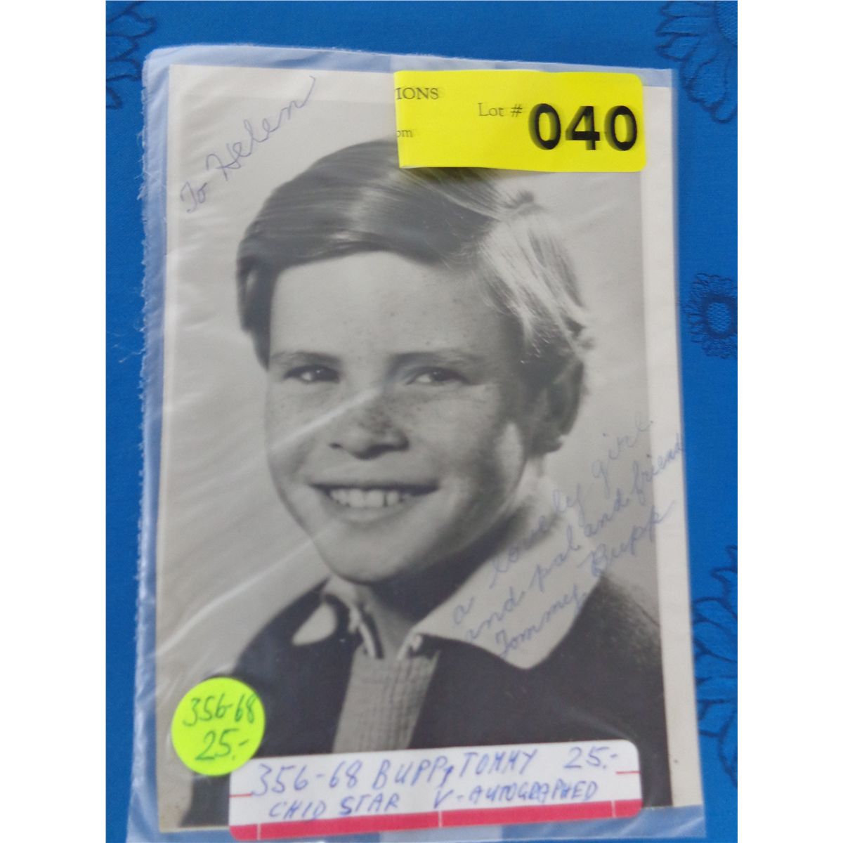 Tommy Bupp Autograph (Child Star)