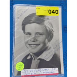 Tommy Bupp Autograph (Child Star)