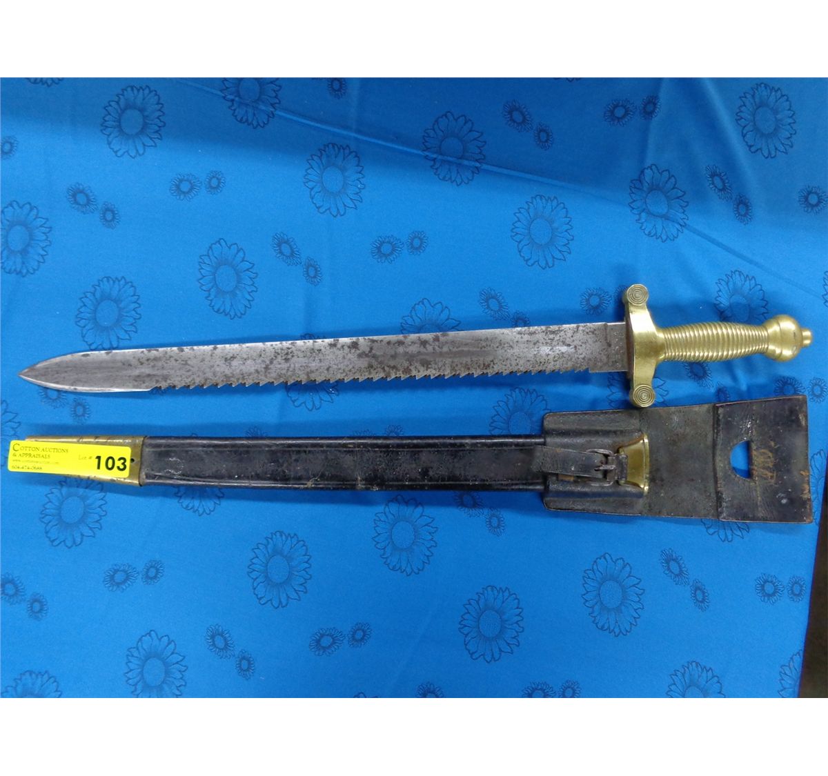 19th Century Swiss Sawback Pioneer Sword