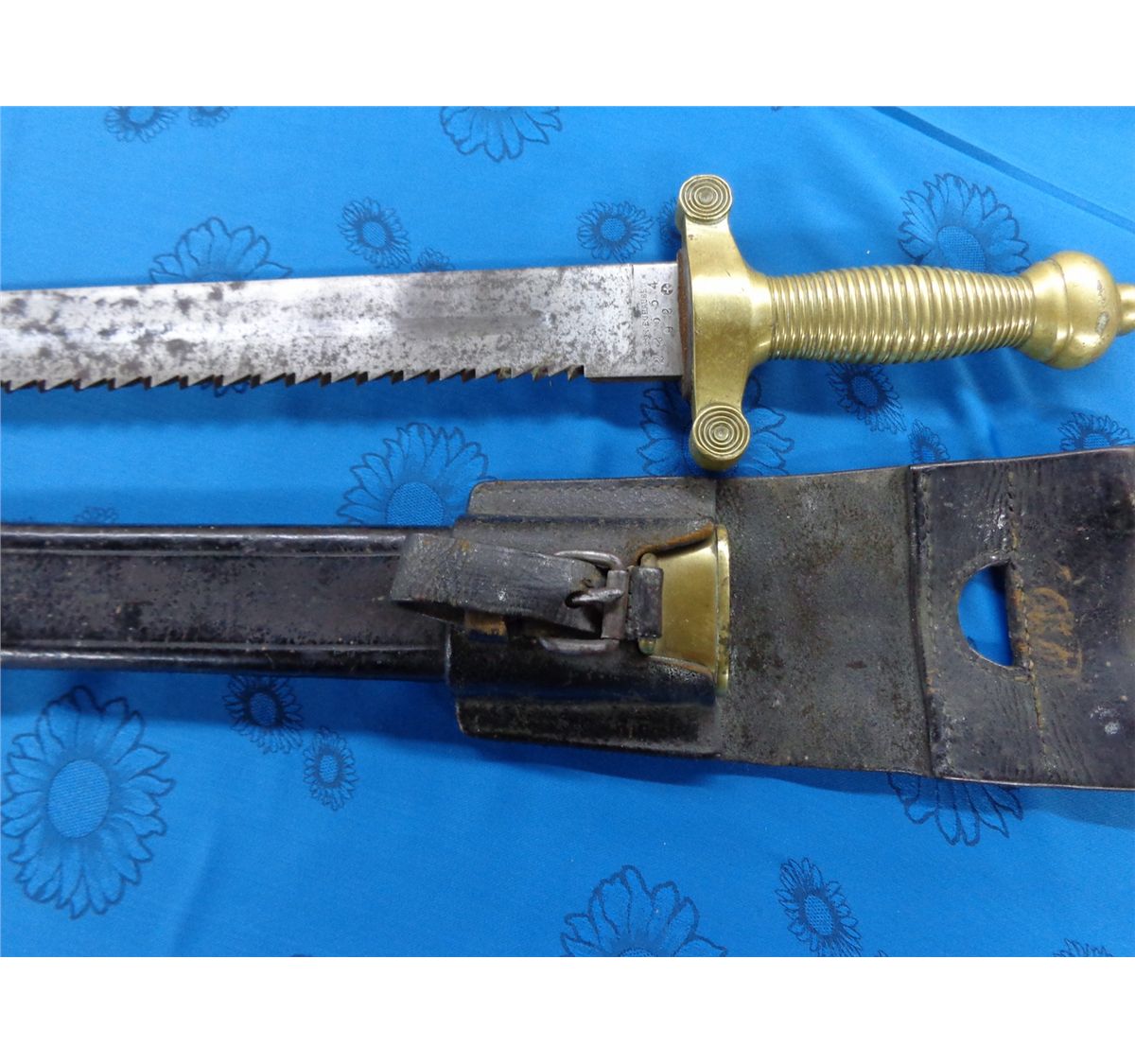 19th Century Swiss Sawback Pioneer Sword