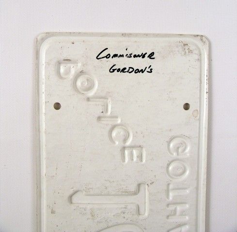 Batman Returns Screen Used Gotham Police License Plate Prop