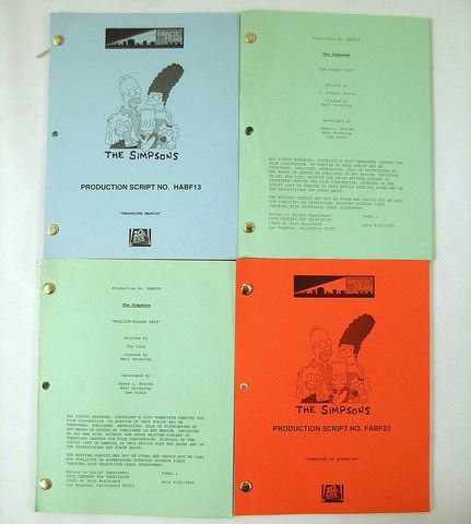 The Simpsons Production Scripts