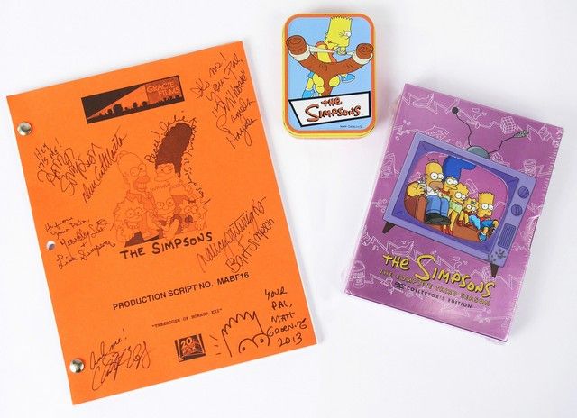 The Simpsons Rare Signed Script w/ DVD Set