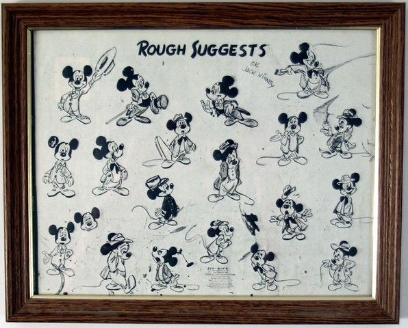 Mickey Mouse Rough Suggests By Disney's Jack Kinney