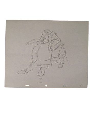 Sword and the Stone Sir Kay & Sir Ector Original Production Drawings