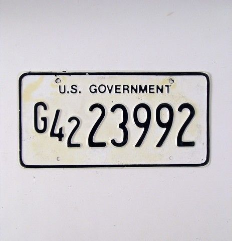 X-Files US Government License Plate Prop