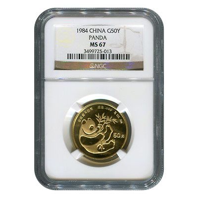 Certified One Half Ounce Chinese Gold Panda 50 Yuan MS6