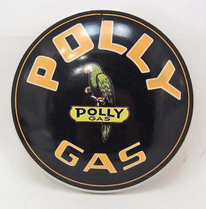 15217 - ROUND DOME "POLLY GAS" SIGN