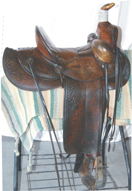 1800's loop seat saddle, full tooled