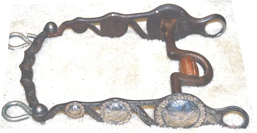 Vogt silver inlaid bit with frog mouth