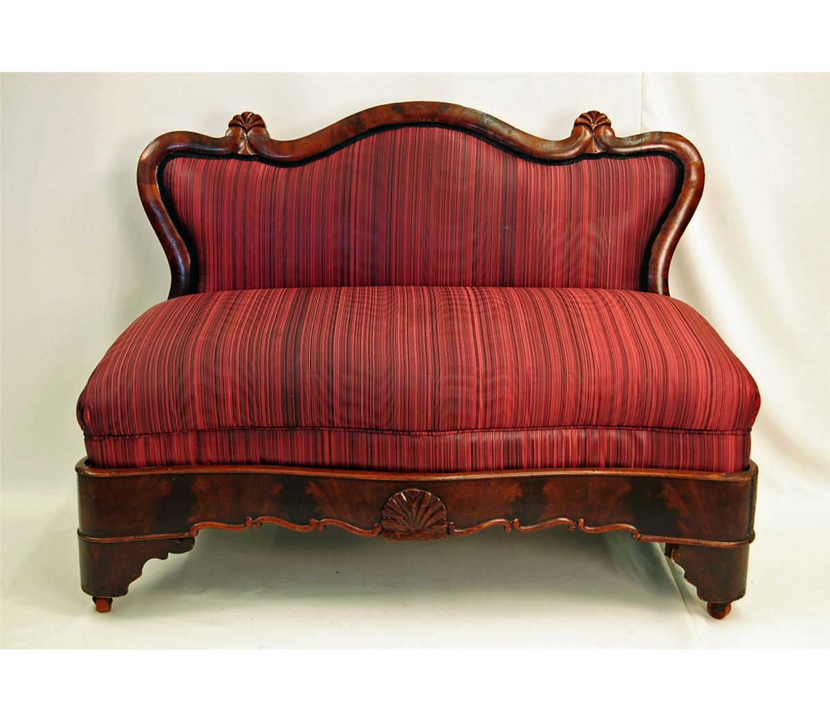 American Empire Mahogany Bustle Bench