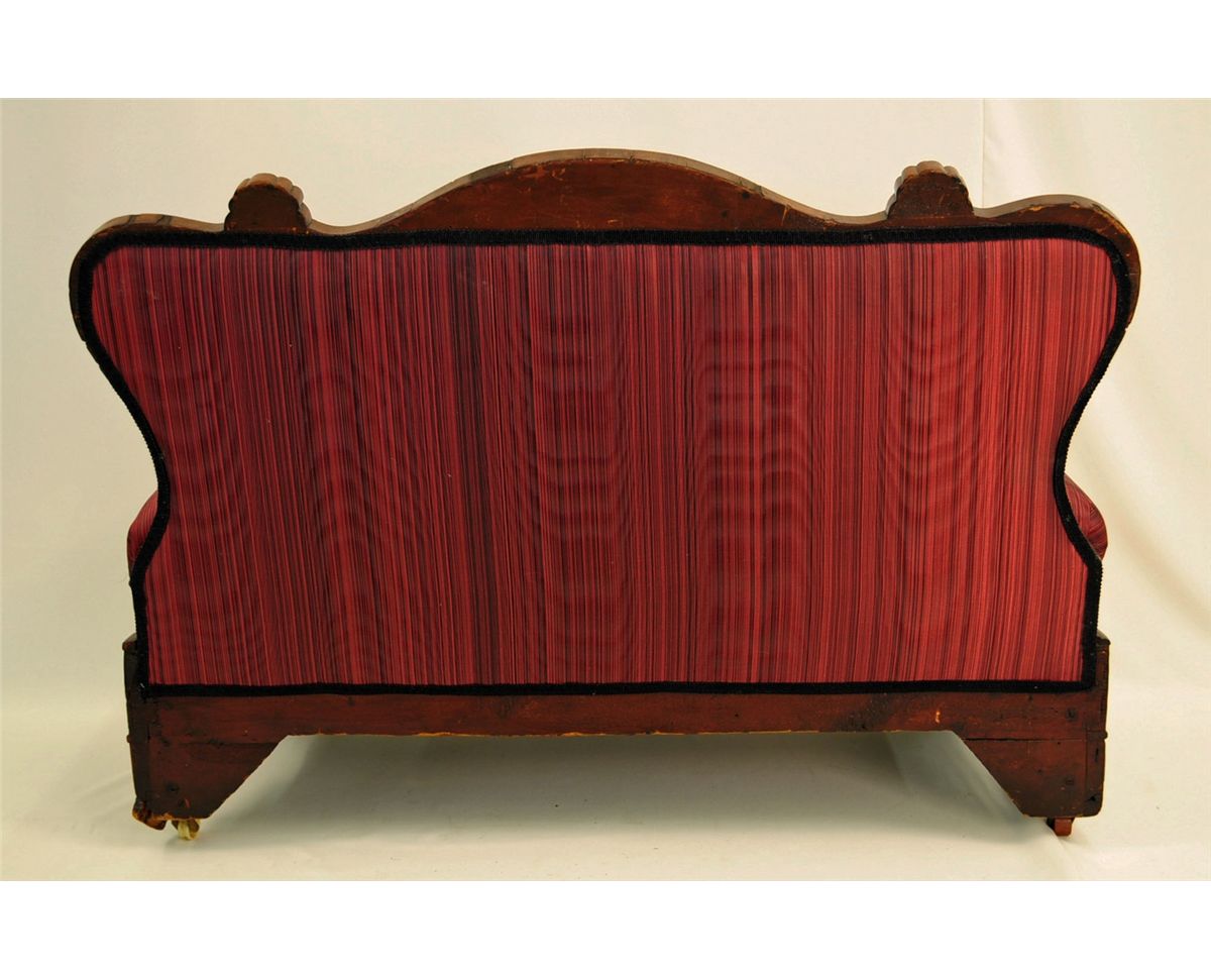 American Empire Mahogany Bustle Bench
