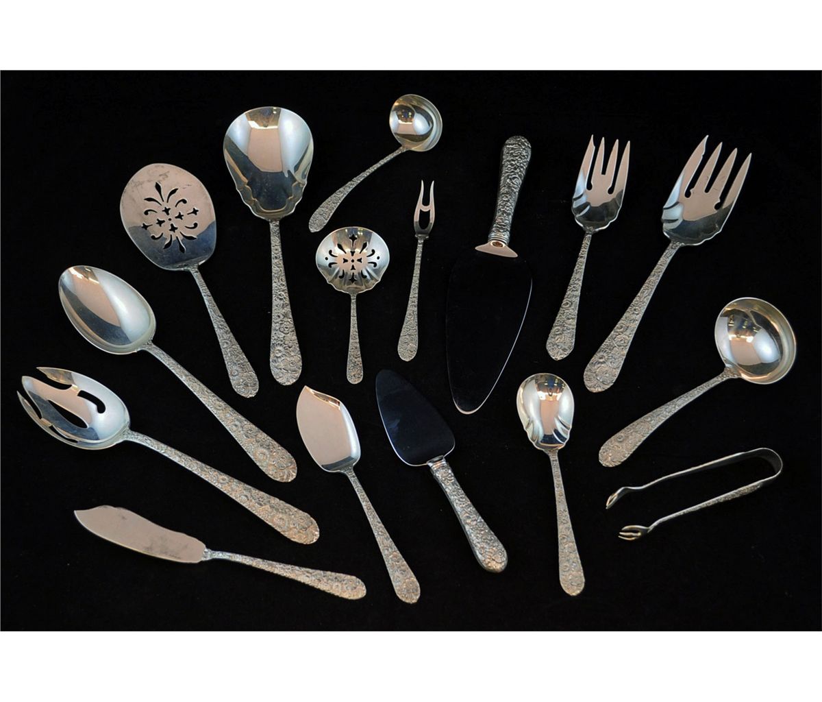 Alvin Bridal Bouquet Sterling Silver Flatware Set