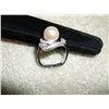 Womens Akimio Pearl & Diamond Ring