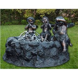 Bronze Cherub Water Fountain/Feature