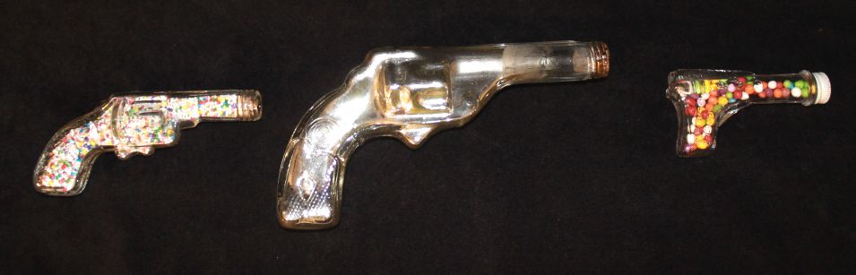3 Gun Glass Candy Containers