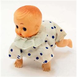 VINTAGE CELLULOID WIND-UP BABY TOY - WORKS