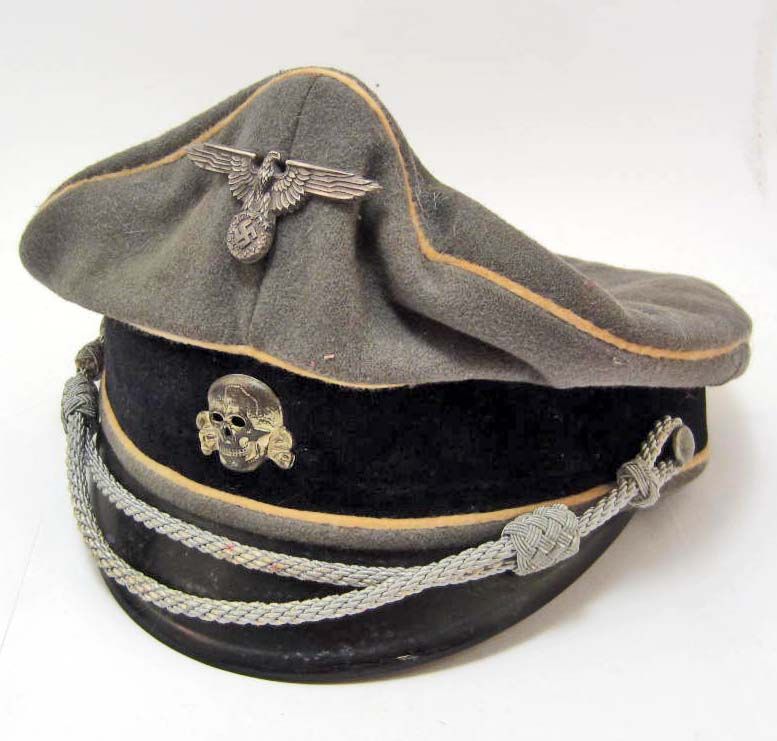 GERMAN NAZI WAFFEN SS INFANTRY OFFICERS VISOR CAP