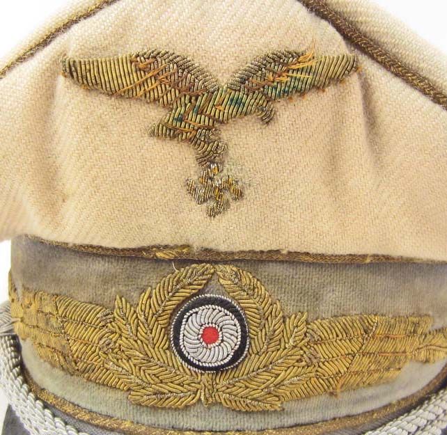 GERMAN NAZI LUFTWAFFE REICHS MARSHAL HERMAN GOERING'S PERSONAL VISOR CAP