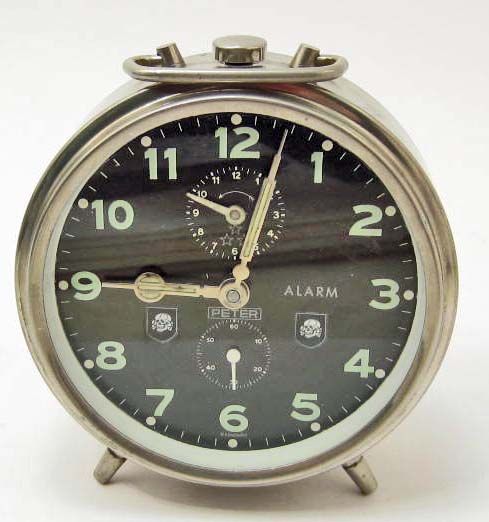 GERMAN NAZI TOTTENKOPF ALARM CLOCK