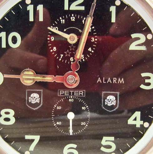 GERMAN NAZI TOTTENKOPF ALARM CLOCK