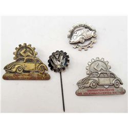 LOT OF 3 GERMAN NAZI VOLKSWAGEN VW BADGES