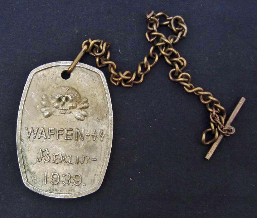 GERMAN NAZI WAFFEN SS CRIMINAL IDENTIFICATION DISC