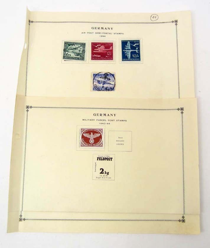 LOT OF 5 VINTAGE WW2 ERA GERMAN NAZI POSTAGE STAMPS