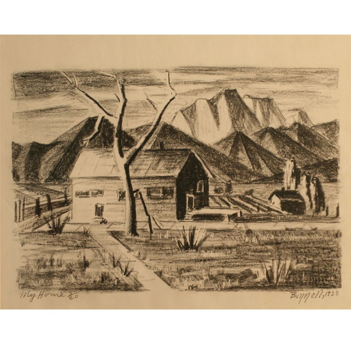 Charles R. Bunnell (1897-1968), Stone Lithograph,