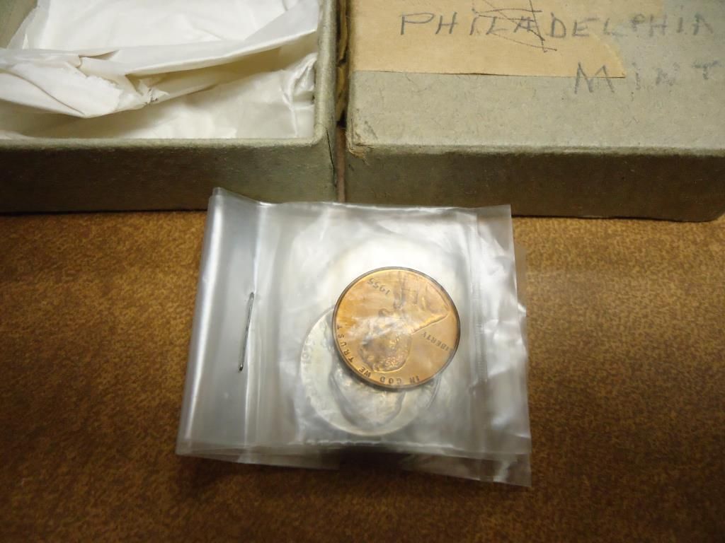 1955 US SILVER PROOF SET BOX