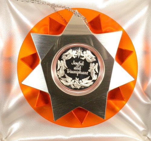Vintage 1973 Sterling Silver Franklin Mint Christmas Ornament