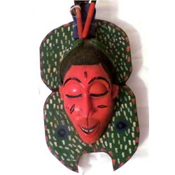 African Wood Colonial Mask