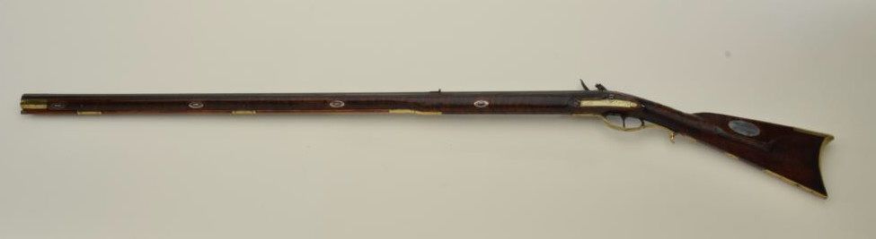 Original flintlock Kentucky rifle made in Western Pennsylvania of good ...