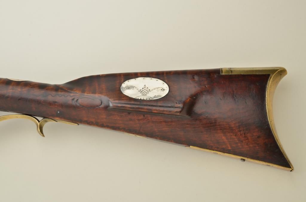 Original flintlock Kentucky rifle made in Western Pennsylvania of good ...