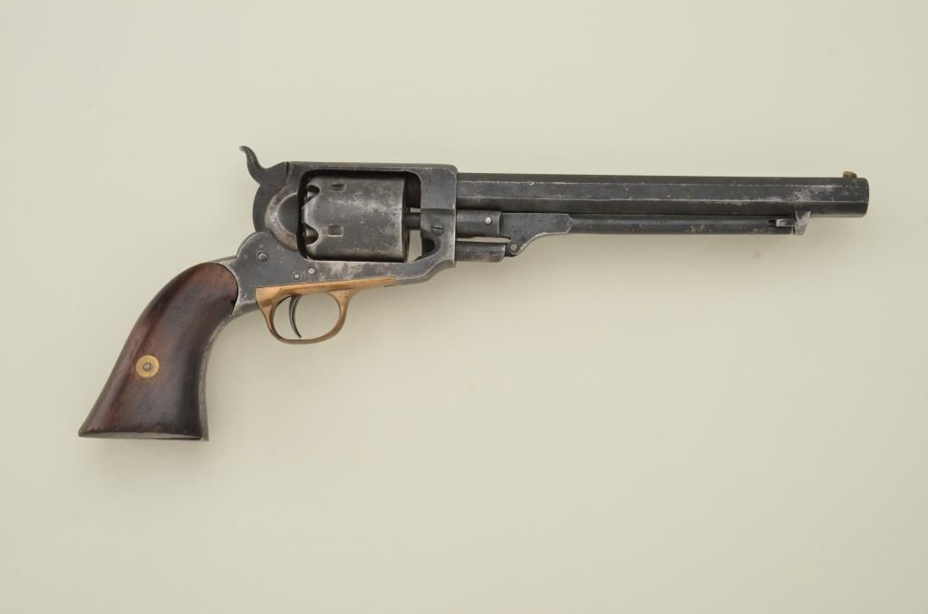 Whitney .36 caliber percussion Navy revolver showing a blue to brown ...