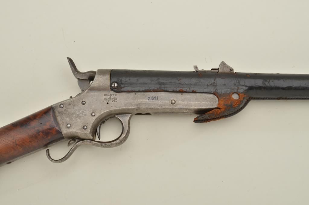 Civil War era Sharps & Hankins Naval carbine, .52 cal., 24” leather ...
