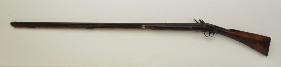 New England flintlock buck and ball half stock rifle, approx. 20 gauge ...