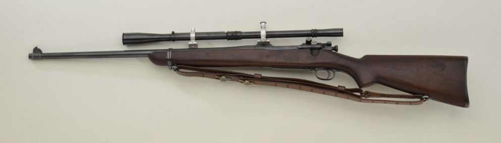 U.S. Springfield Model 1903 National Match bolt action rifle mounted ...