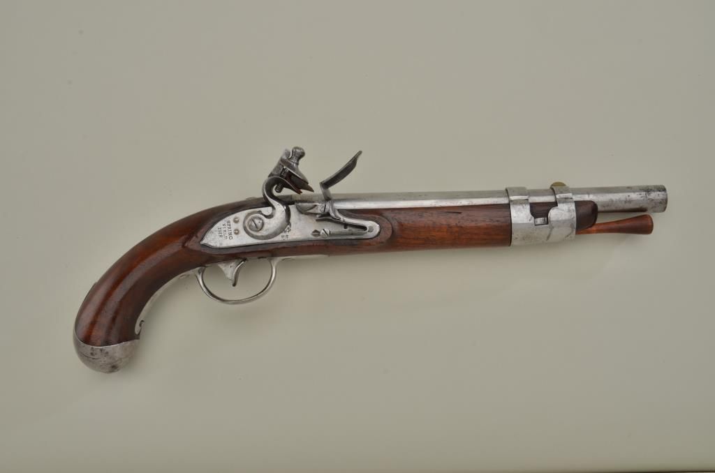 U.S. Springfield Model 1818 flintlock pistol, .69 cal., 10-5/8” barrel ...