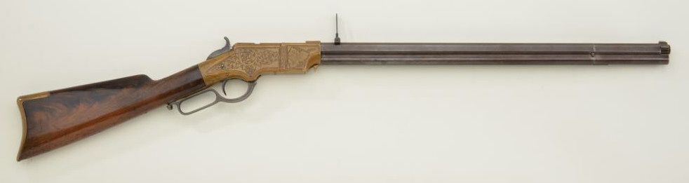 Henry Model 1866 lever action rifle in .44 rim-fire caliber showing ...