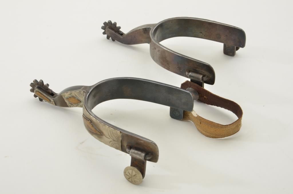 Canyon City prison made spurs attributed to Frank Bradney in good ...