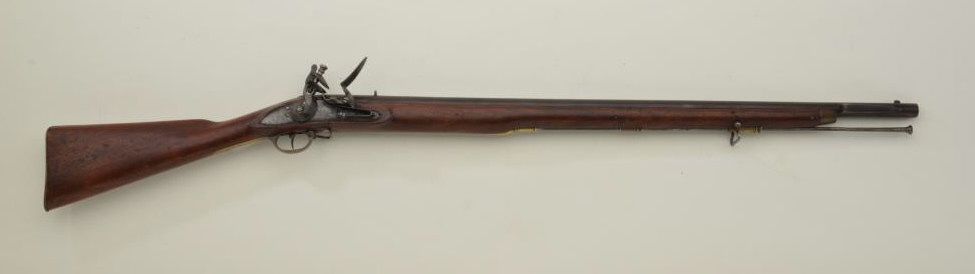 Brown Bess flintlock musket, .64 cal., 33-1/2” barrel, brown patina ...