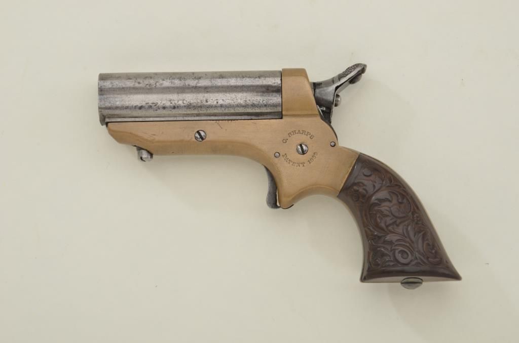 Sharps four barrel .22 caliber derringer, serial number 31004 with ...