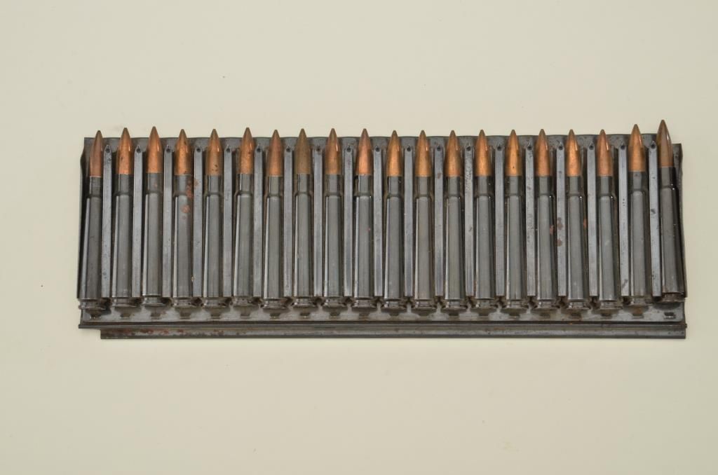 Hotchkiss feed strip with SMI 941 ammo 8mm Breda 1941 dated for a 1935 ...