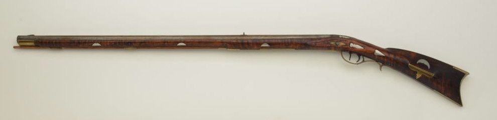 Percussion mule-ear full stock rifle signed S. Morrison, Milton with ...