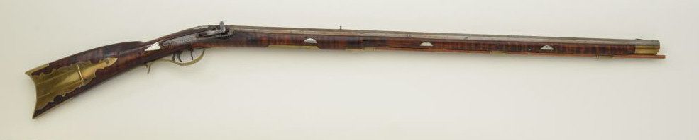 Percussion mule-ear full stock rifle signed S. Morrison, Milton with ...