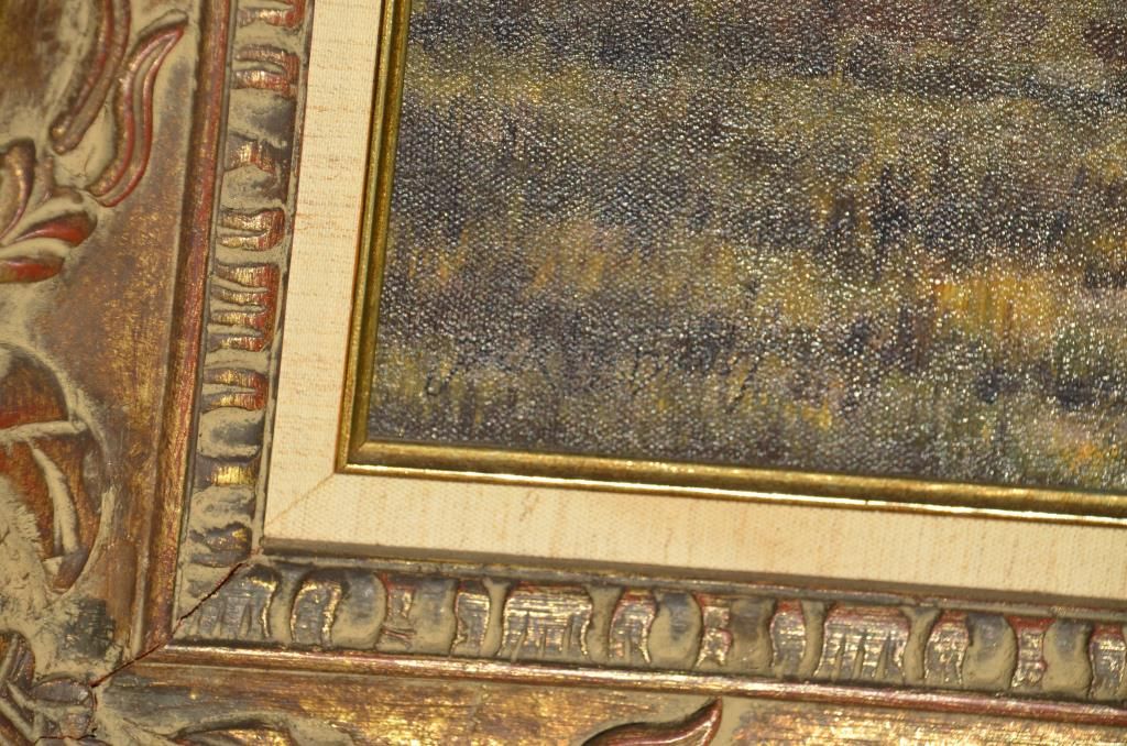 Original oil painting signed lower left Jack Bryant showing Texas hill ...